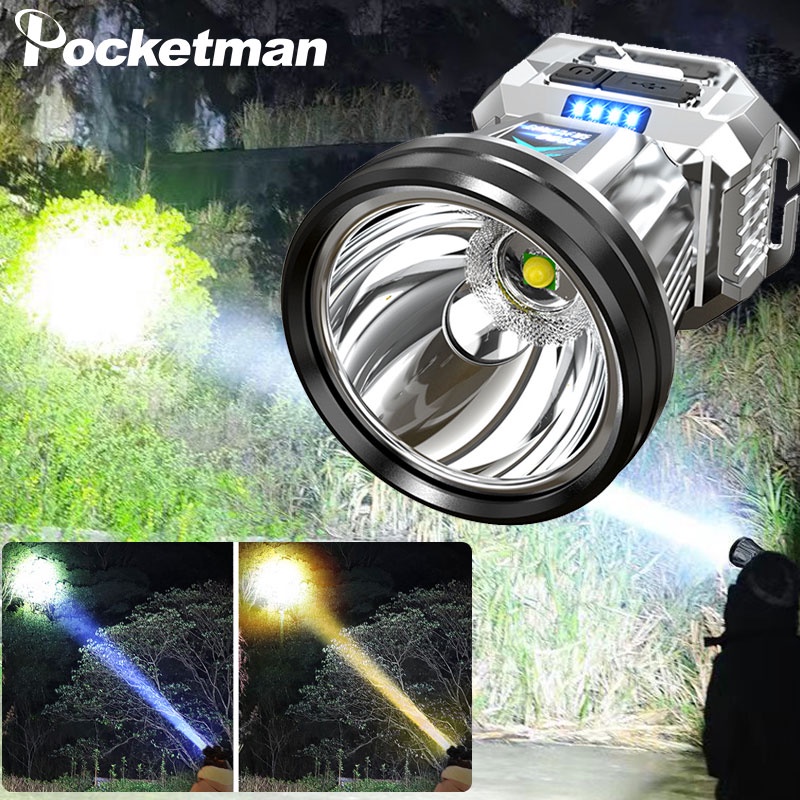 Pocketman LED Outdoor Strong Light Headlight White Light Yellow Light ...