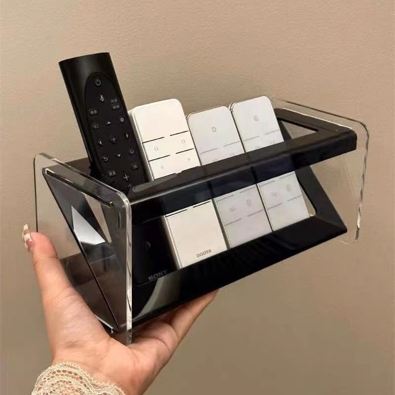 Acrylic Remote Control Storage Box Living Room Coffee Table Storage ...
