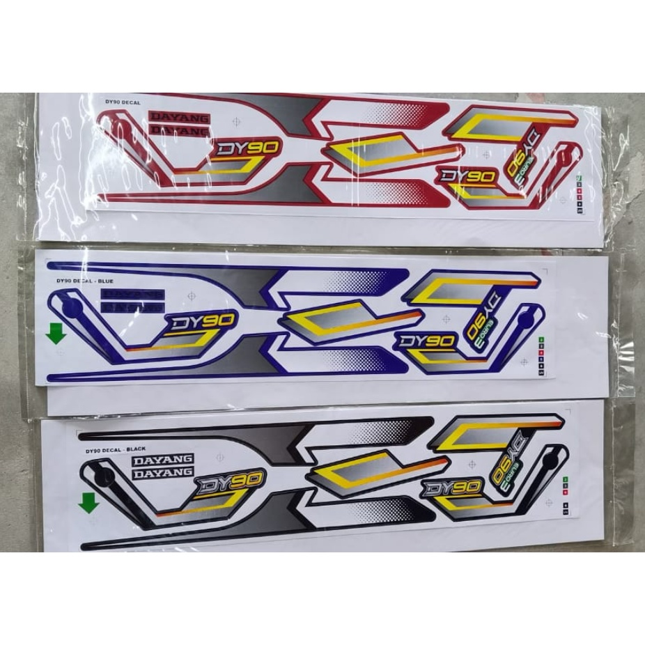 Demak DY90 EX90 DY 90 EX 90 COVER SET STICKER STIKER STRIPE STRIKE COVERSET BODYSET BODY MERAH ...