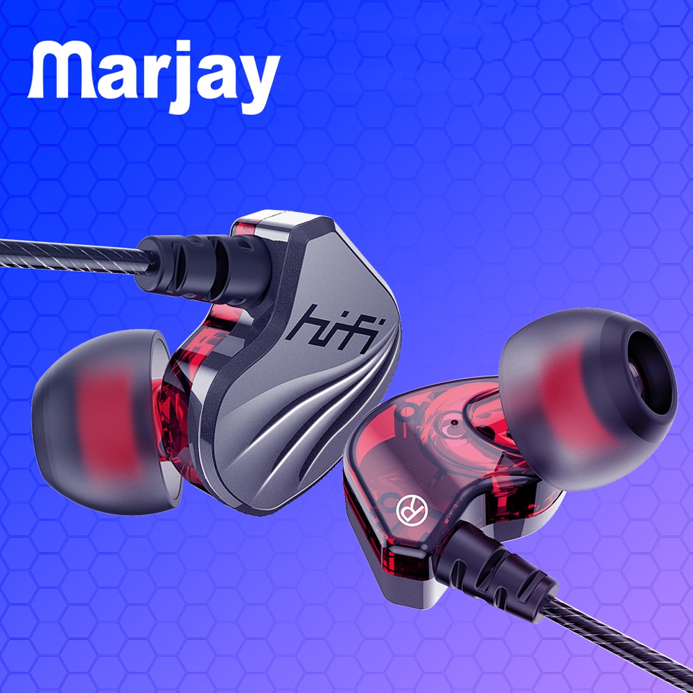 Marjay HIFI 6D Deep Bass Dynamic Wired In-Ear Earphone With Mic Stereo ...