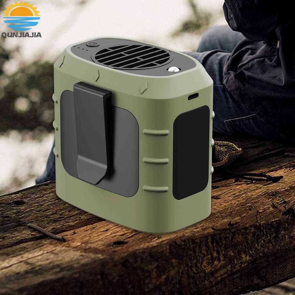 USB Neck Hanging Fan Built-in Flashlight 3-gear Bladeless 8000mAh Waist ...