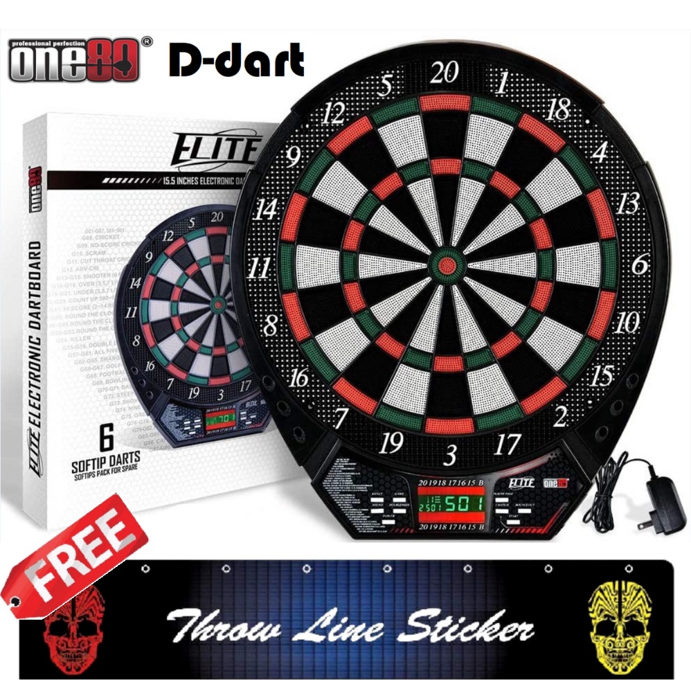 (SALE) ONE80 ELITE ELECTRONIC DART BOARD - 15.5 INCHES LED DISPLAY ...