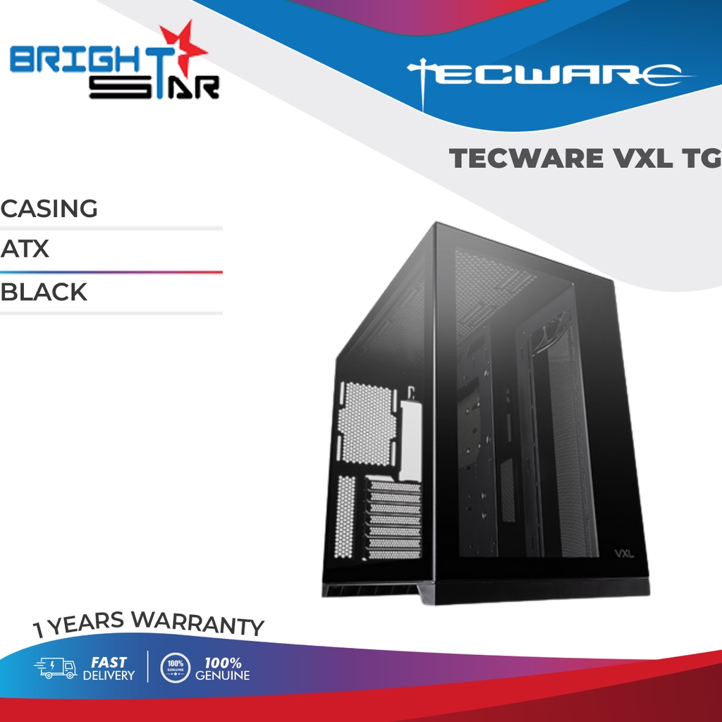 TECWARE VXL TG ATX PC CASE (BLACK,WHITE) | Shopee Malaysia