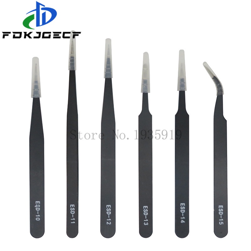 1PCS VETUS BGA ESD Stainless Steel Antistatic Tweezers ESD-10/ESD-11 ...