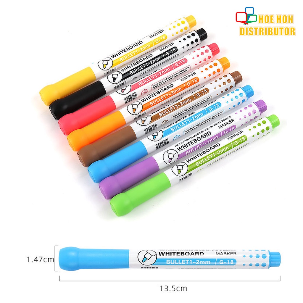 YIHUI Kids Whiteboard Coloring Marker 8pcs Set G-18 Creativity ...