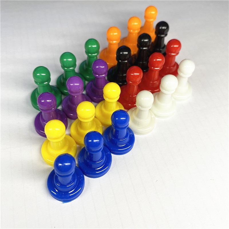 32 Pieces Plastic Pawn Chess Pieces for Board Games Supplement Pack ...