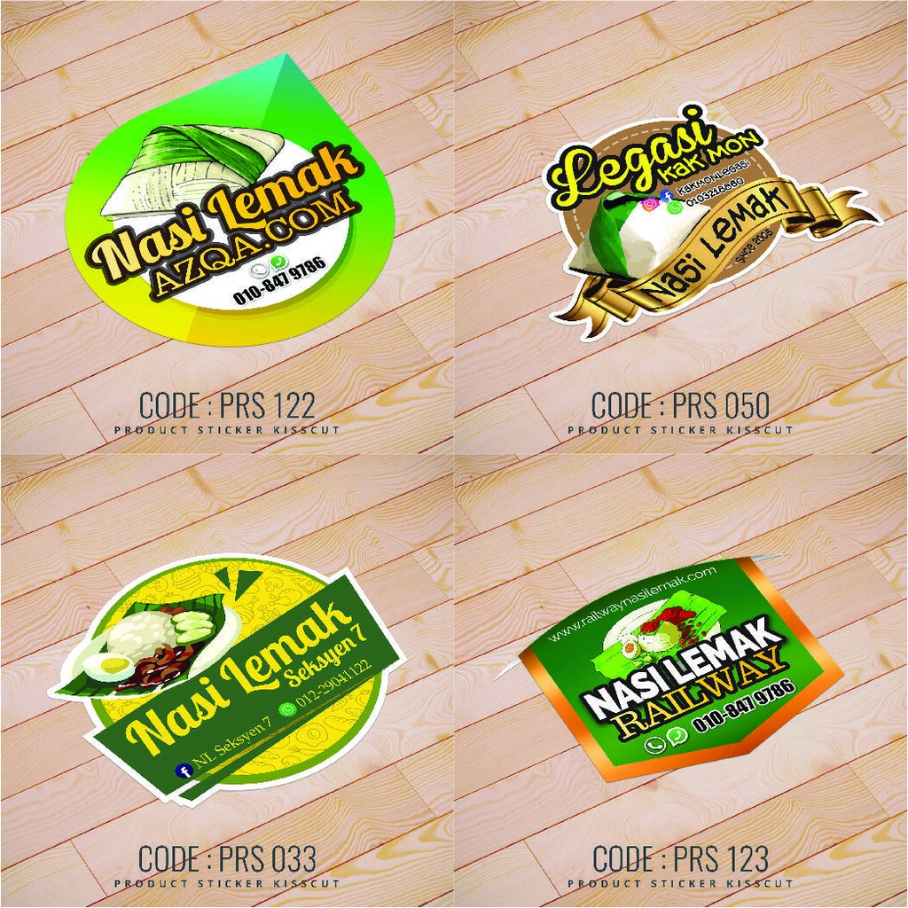 STICKER LABEL STICKER NASI LEMAK | Shopee Malaysia
