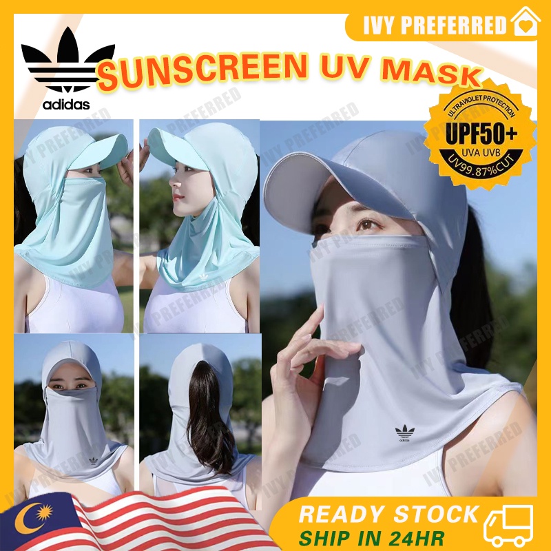 Women Summer Ice Silk Face Mask with Hat UPF50 Anti UV Cycling ...