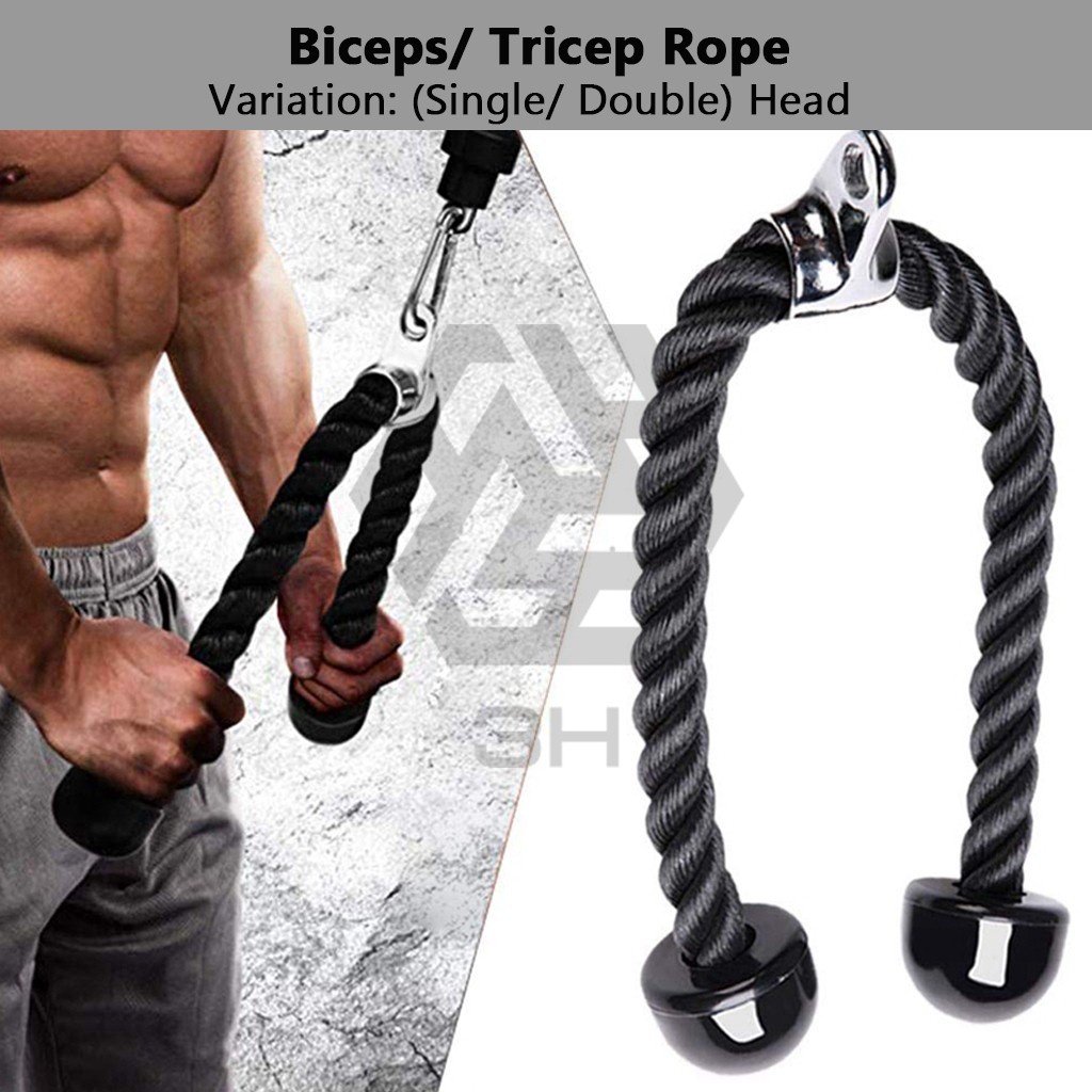 3H Tali Latihan Tricep/Biceps | Single/Double Pull Rope| Arm Muscle ...