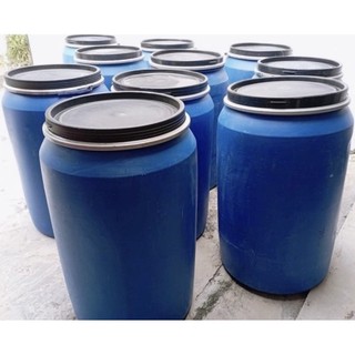 80L 220L 50L 160L Tong Air Kolah Air Tong Drum Biru Kosong TERPAKAI ...