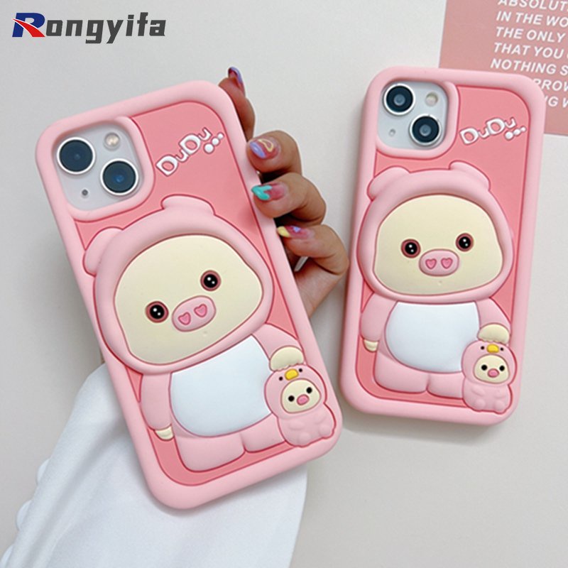 Cute Pink Pig Silicone Phone Case For Honor X9A 5G X9 4G X8 4G 80 70 60 ...