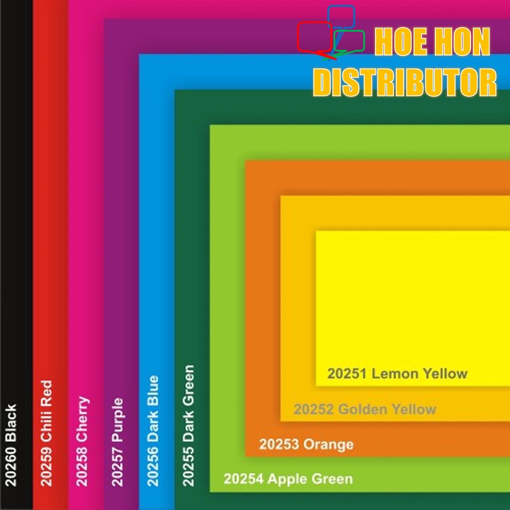 Deep Color Paper Manila Card 20" x 25" 170gsm 10 Colour x 10pcs /100pcs ...