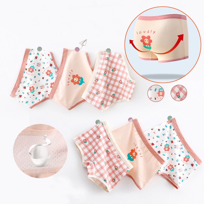 2-6 Yrs Baby girl underwear cotton soft kids panties cartoon kids panties Seluar Dalam Gadi ...