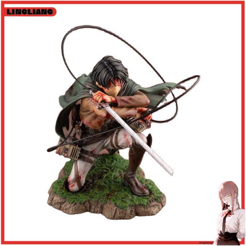 Attack on Titan Battle Damage Levi·Ackerman Pvc Action Figure Model ...