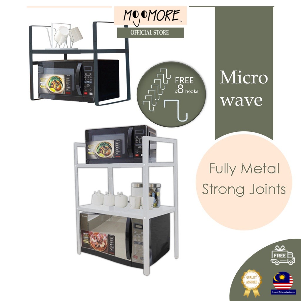 MOJOMORE Stainless Steel Microwave Rak Oven Rack Kitchen Storage Dapur ...