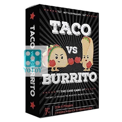Taco vs Burrito Boardgame card game interesting fast food war English ...