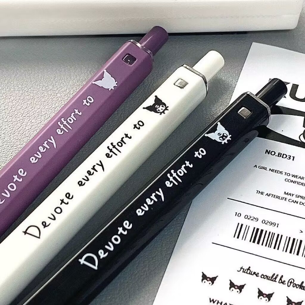 1 Pc Melody Kuromi Square Retractable Press Pen Gel Pen Ins Style ...