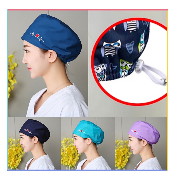 【Uhome】Embroidery surgical cap men and women operating room cap doctor nurse cap oral dentistry ...