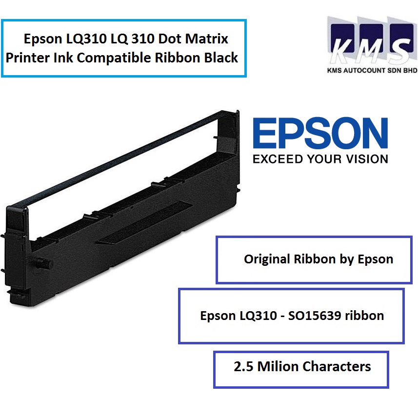 Epson LQ310 LQ 310 Dot Matrix Printer Ink Compatible Ribbon Black ...