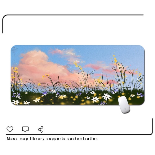 Watercolor Mouse Pad Oversized Beautiful Oil Painting Style Creative ...