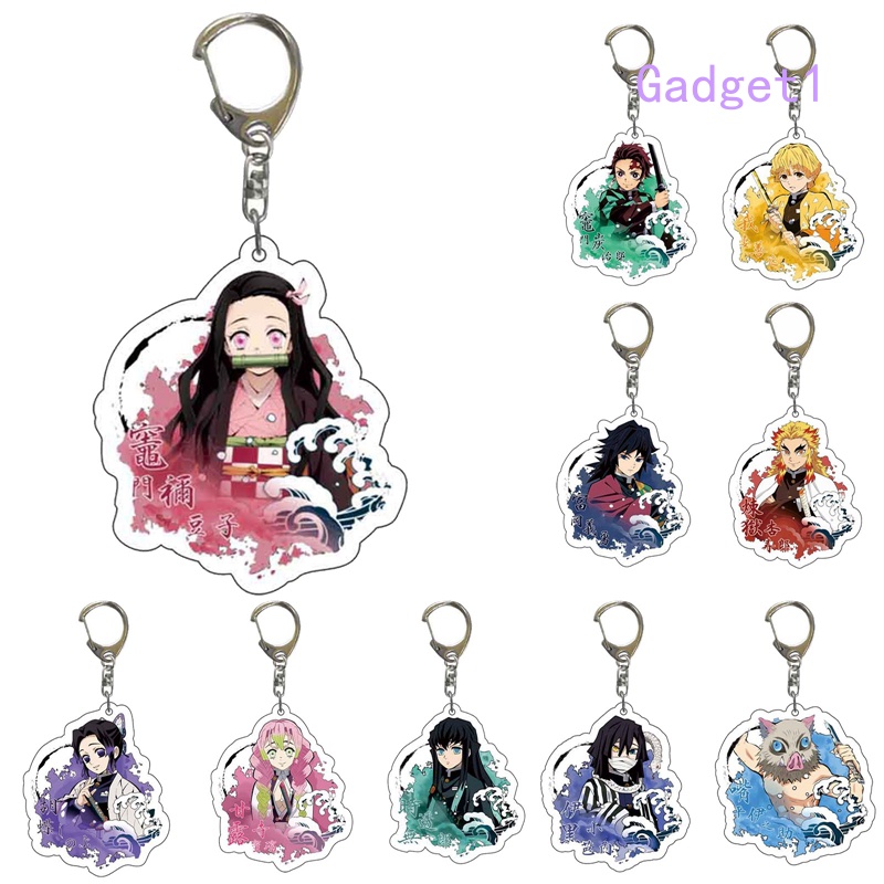 Demon Slayer Nezuko Acrylic Kawaii Keychain Double-Sided Pendant ...