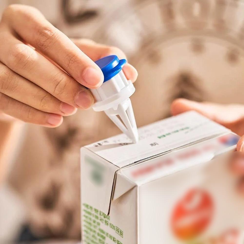 Juice Milk Carton Extended Spout Wide Mout Drink Deflector Box With Lid ...