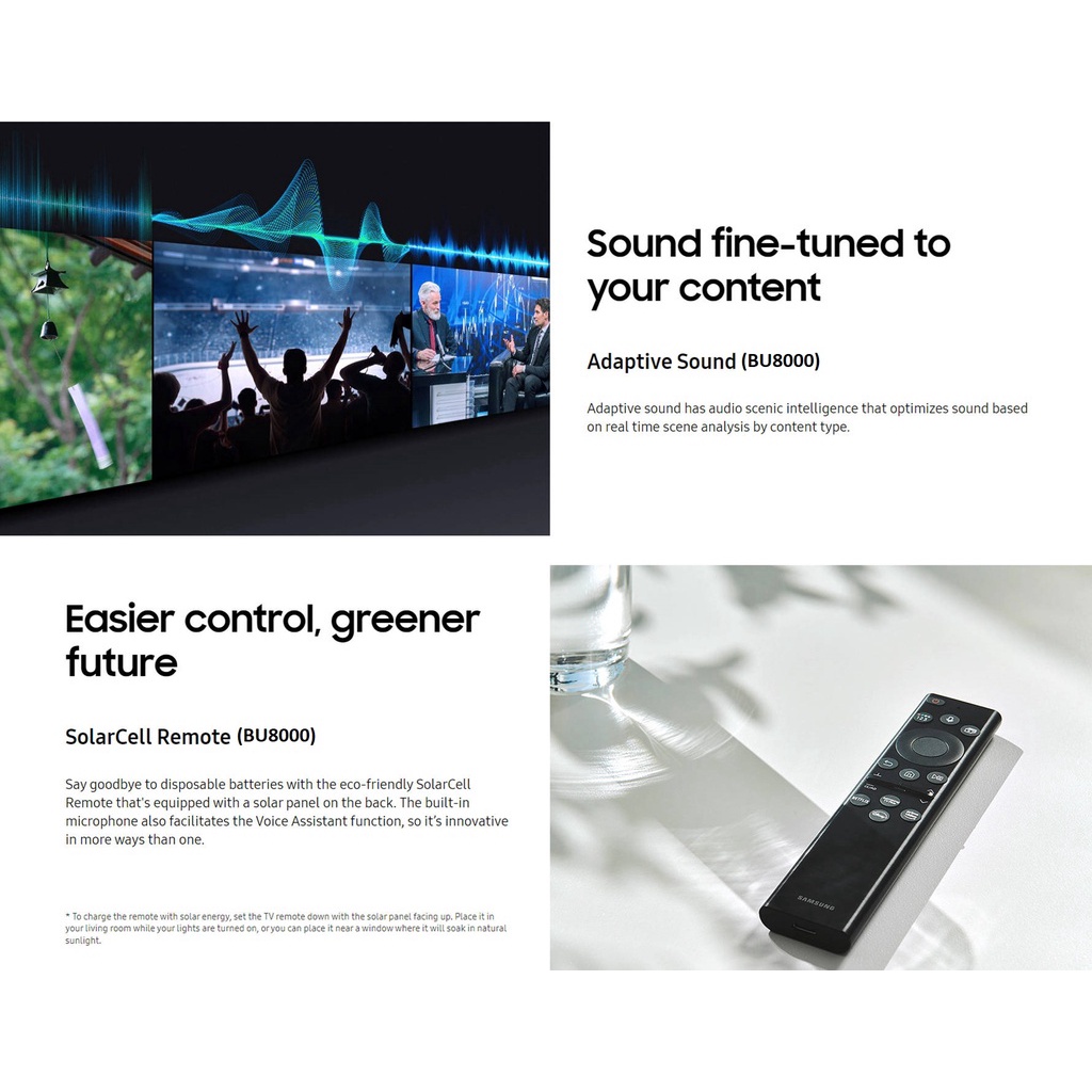 Samsung BU8500 4K UHD Smart TV Dynamic Crystal Colour AirSlim Smart Hub SmartThings (50 ...