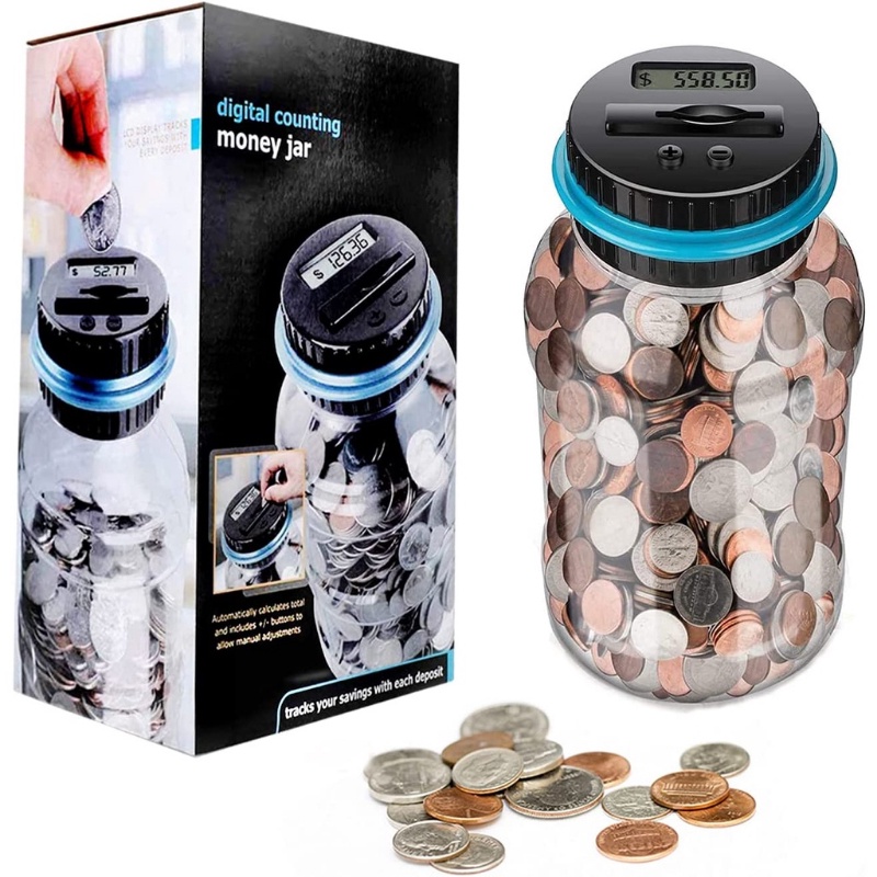 Electronic Piggy Bank Counter Coin Digital LCD Counting Coin Money ...
