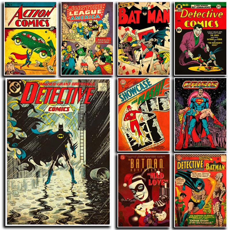 Classic American Superhero Cartoon DC Comics, Inc Theme Retro Kraft ...
