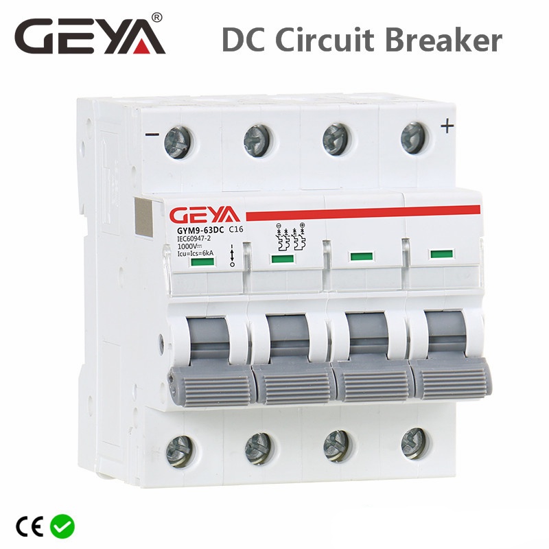 GEYA MCB DC 1000V MCB Mini Circuit Breaker DC 6A 10A 16A 20A 25A 32A 40A 50A 63A 4 Poles ...