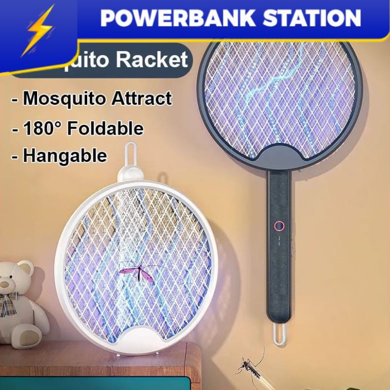 PSB_ Electric Mosquito Racket, Foldable Electric Mosquito Swatter with ...