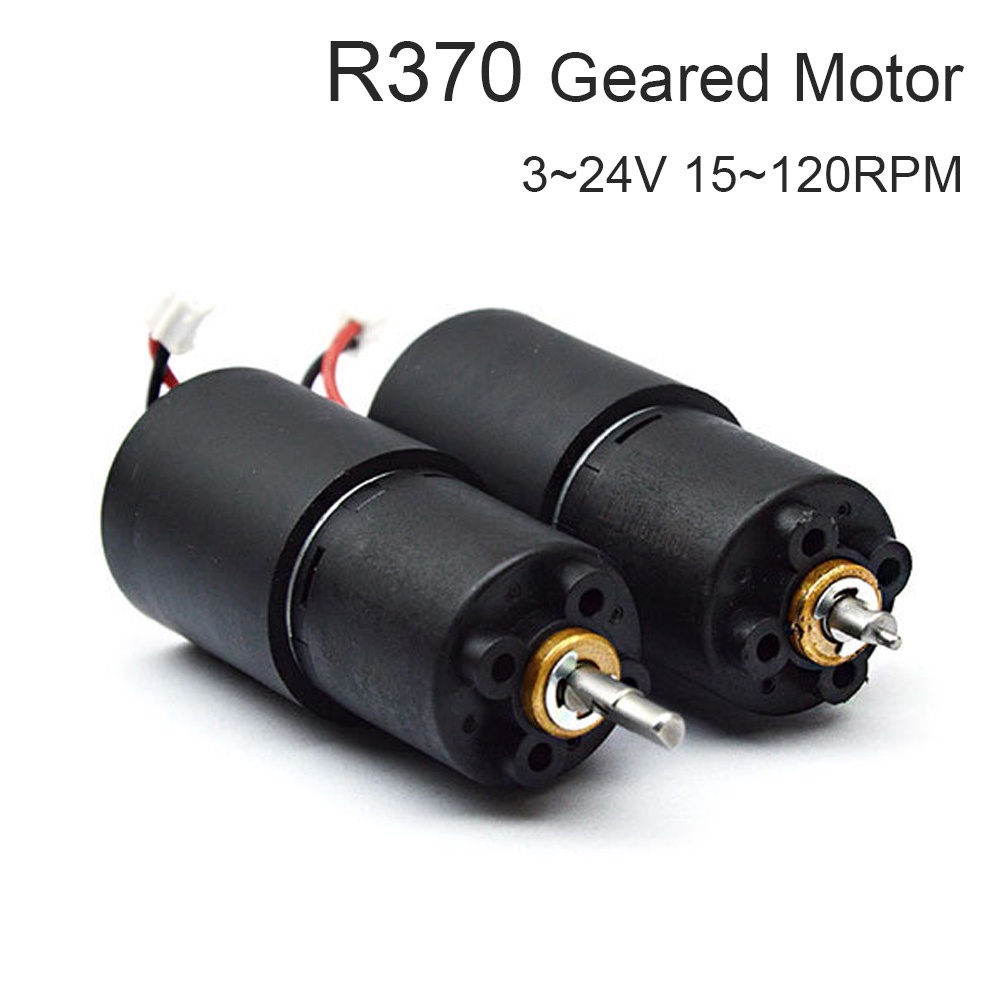 R370 Geared Motor DC 3-24V High Torque Multipurpose Reduction Motor for ...