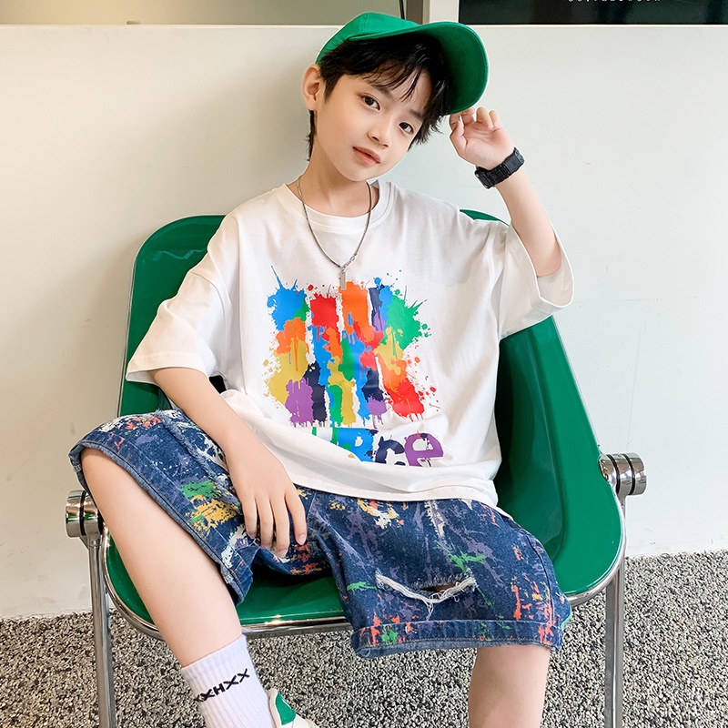 2-14Y Kids 100% Cotton Tshirt Short Sleeve Unisex Boys Girls Round Neck ...