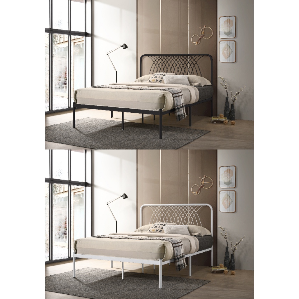 WELLA Metal Queen Bed Frame Queen Size Bed Rangka Katil Queen Besi ...