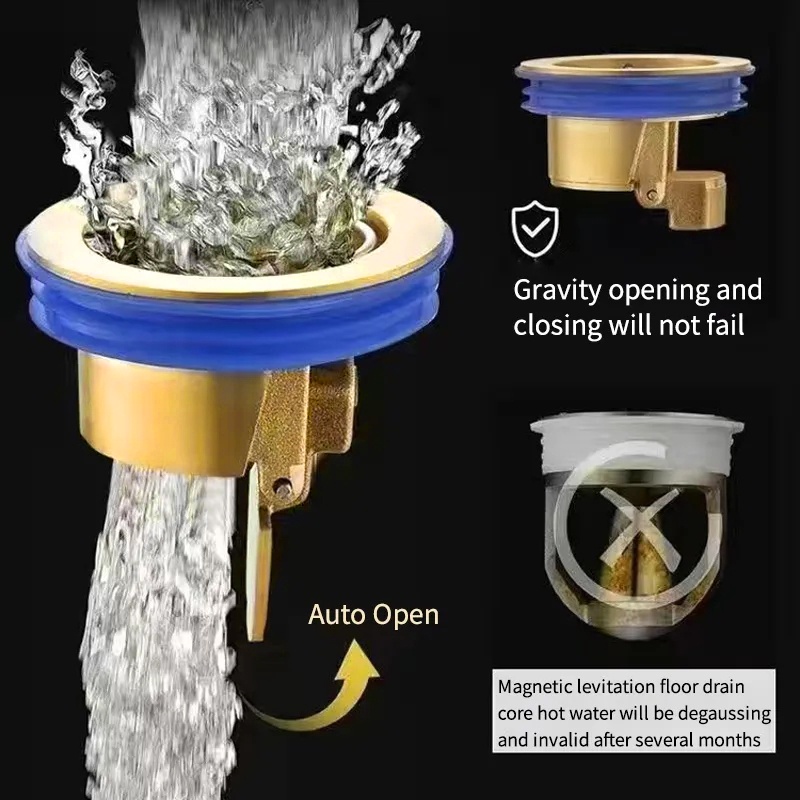 Brass Floor Drain Cor Anti-odor Insect Prevention Seal Stopper Sewer ...