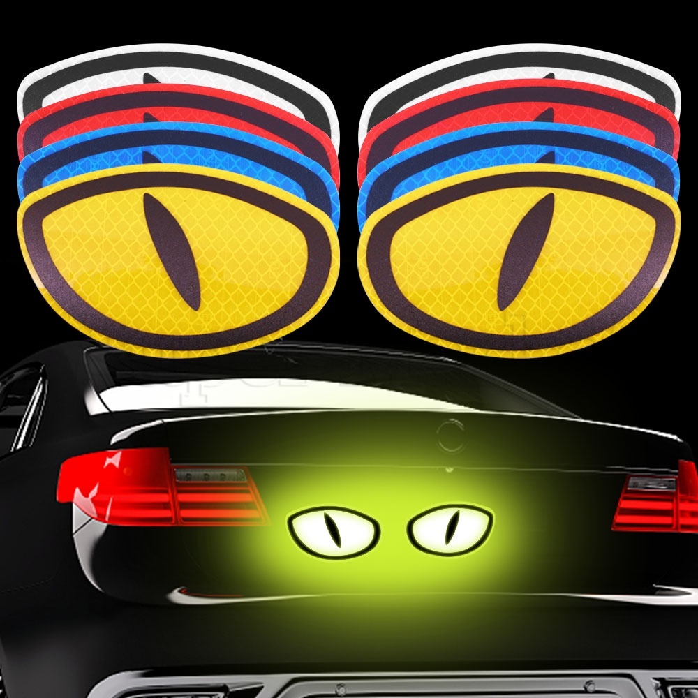 1 Sheet Car Reflective Stickers,Cat Eye Pattern Reflector Sticker ...