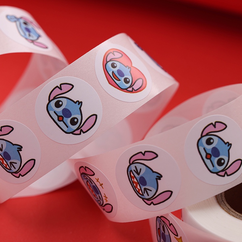 500pcs/roll Disney Stitch Sealing Stickers Cute Cartoon Anime Lilo ...