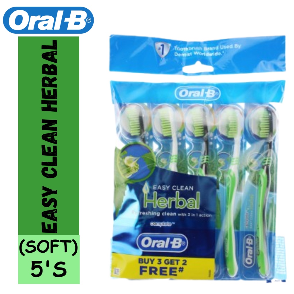 Oral-B Easy Clean Herbal Refreshing Clean 5's (SOFT) | Shopee Malaysia
