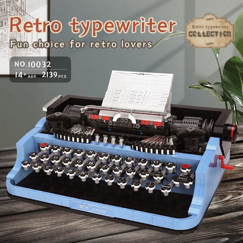 Mould King 10032 Creator Expert Retro Typewriter Building Toy Set ...