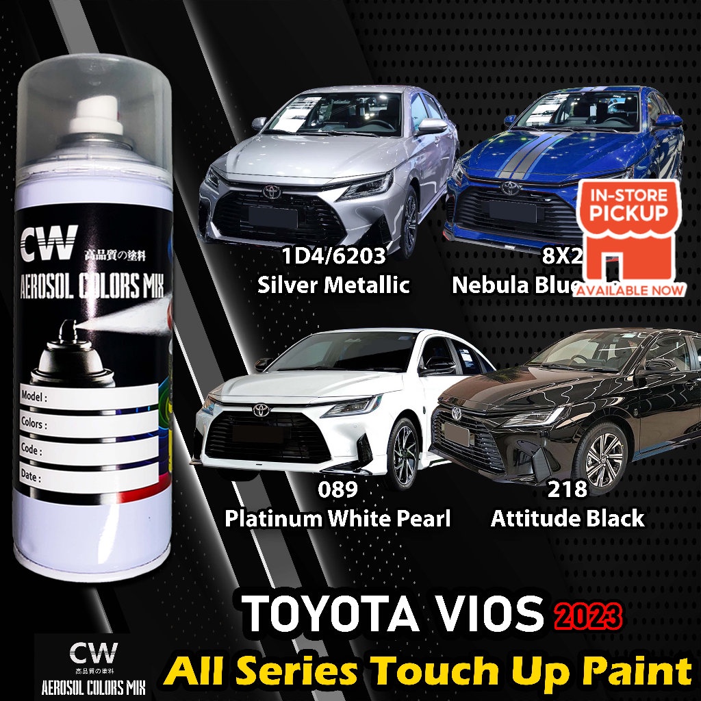 TOYOTA VIOS GEN5 】 Touch Up Paint Vios Color CW Aikka Aerosol DIY Cat ...