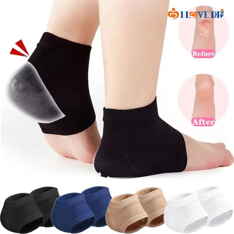 Gel Silicone Foot Skin Care Heel Protector Socks/ Anti-wear Anti ...