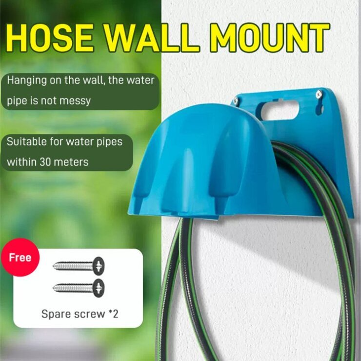 Garden Hose Holder Water pipe rack Wall mount PVC hose storage rack ...