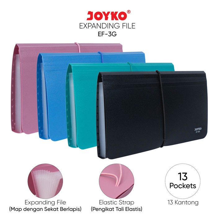 Expanding File Harmonica Folder Joyko EF-3G Giro 13 Pocket | Shopee ...