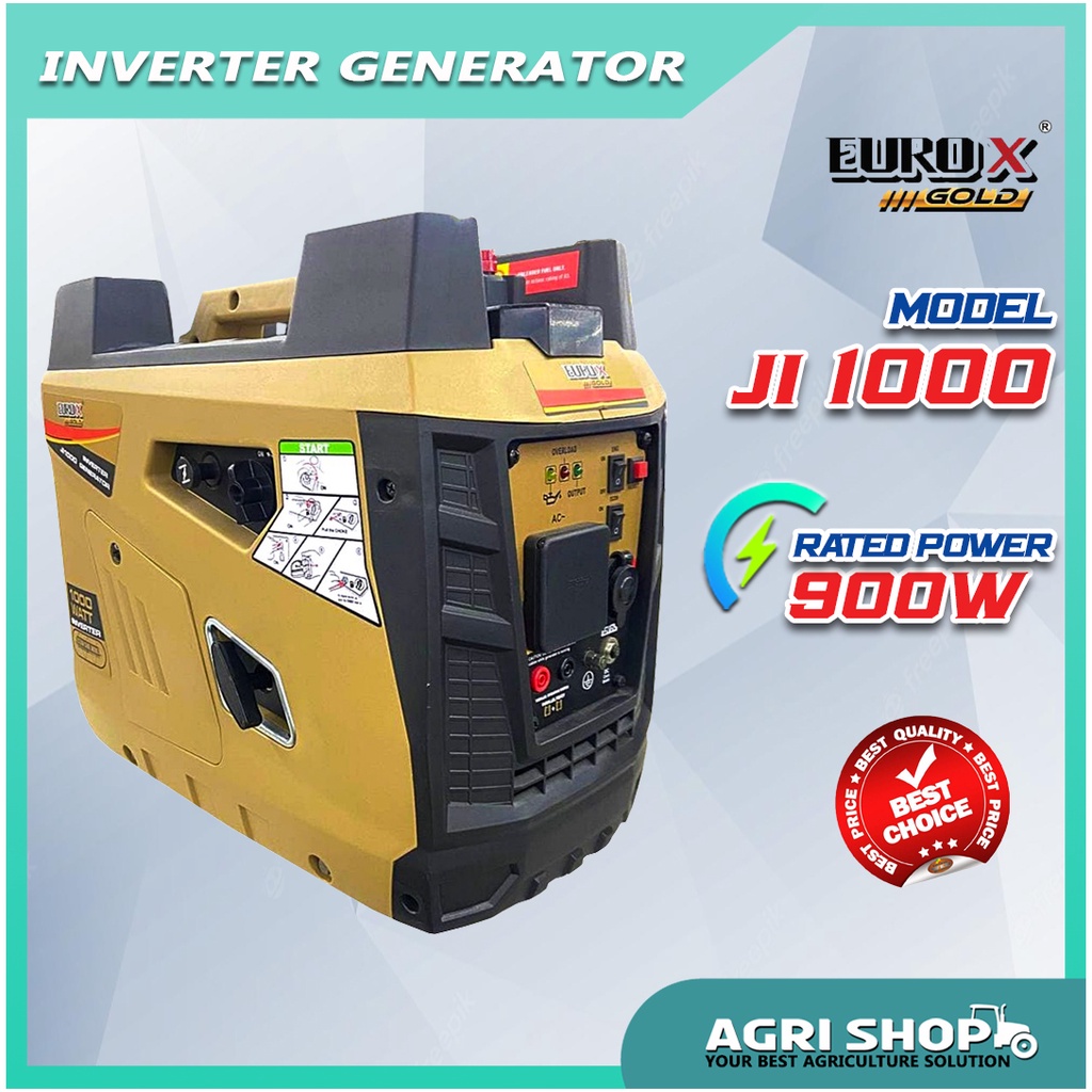 Agrishop EuroX Inverter Generator JI 1000 4 Stroke OHV 50cc Heavy Duty | Shopee Malaysia