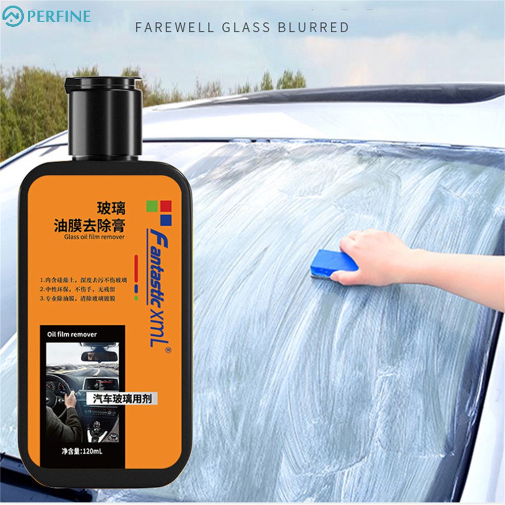 120ml Car Glass Oil Film Cleaning Paste Cleaner Auto Wash Liquid Glass ...