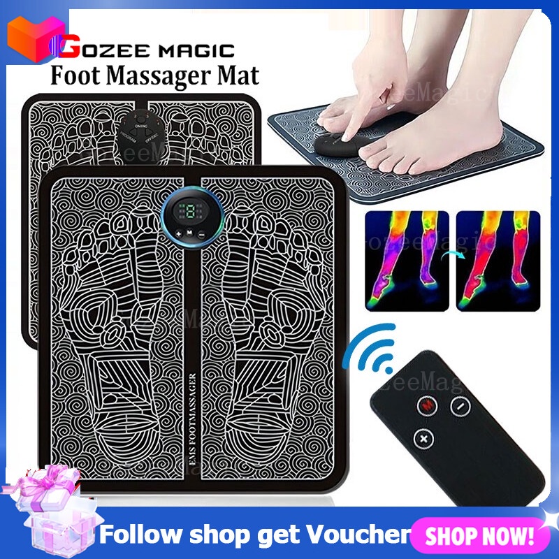 Electric Foot Massage Rechargeable Ems Massage Pad Relieve Fatigue Feet
