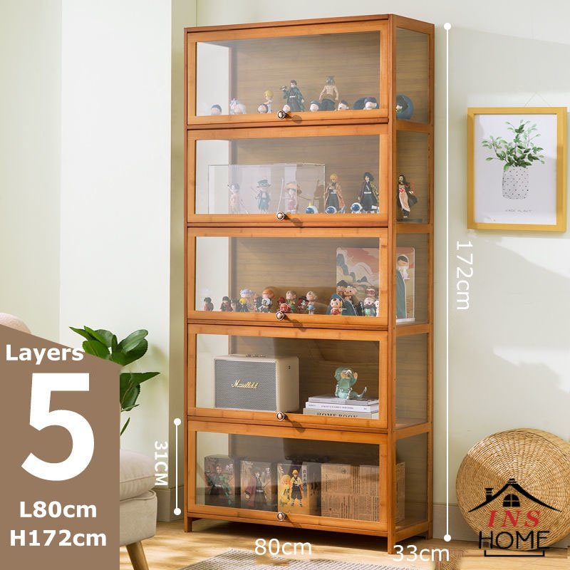 Transparent Display Cabinet Acrylic Storage Rack Storage Cabinet Multi ...