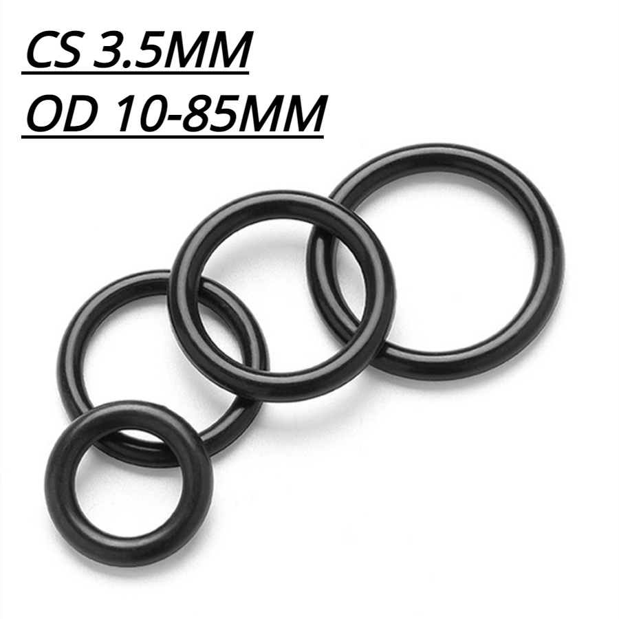 [KZS] Black O-Ring OD10-85mm * CS3.5mm Rubber Sealing Ring Waterproof ...