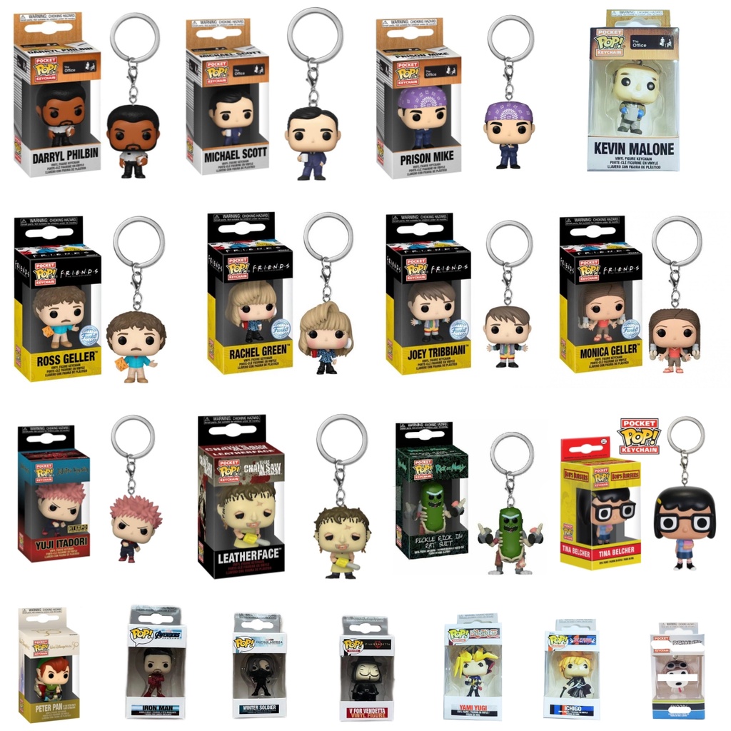 Funko Pop Keychain The Office - Michael Scott Mike Kevin FRIENDS Ross ...