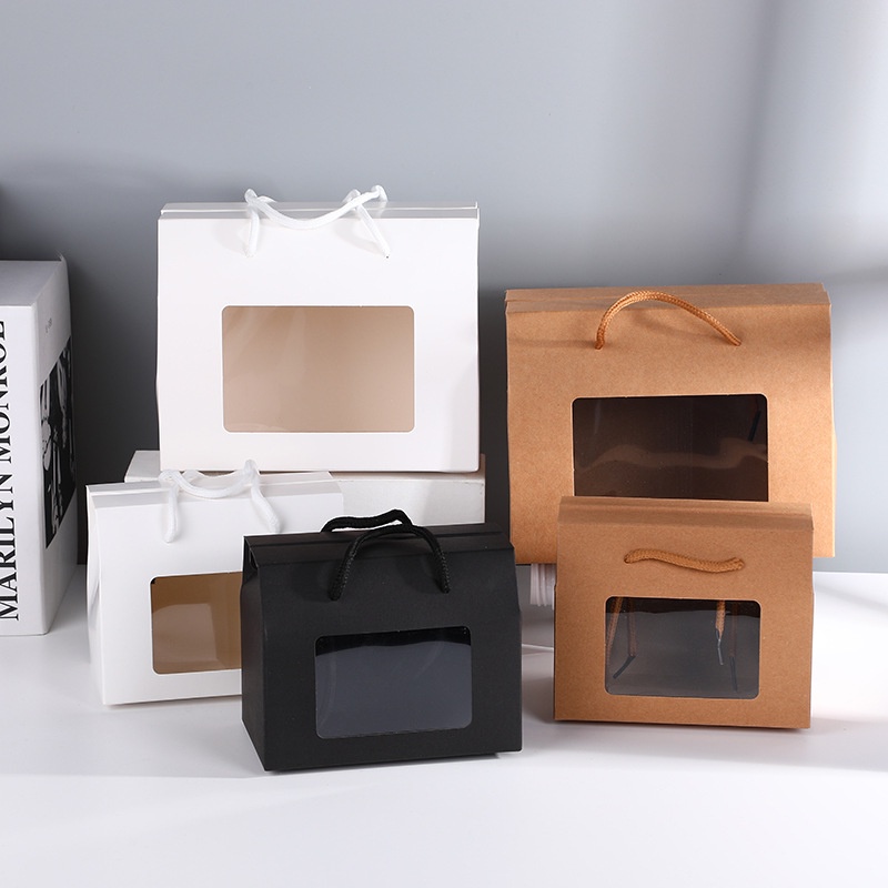6PCSWindow Opening Self standing Gift Bag New Style Embracing Cowhide ...